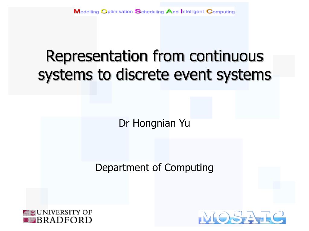 PPT - Representation from continuous systems to discrete event systems PowerPoint Presentation ...