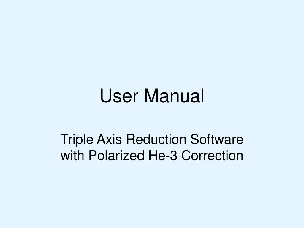 PPT - User Manual PowerPoint Presentation, free download - ID:4411794