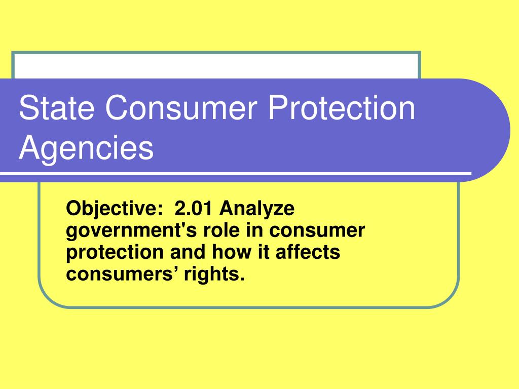 PPT - State Consumer Protection Agencies PowerPoint Presentation, free ...