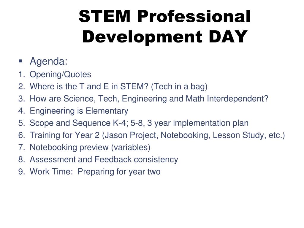 PPT - STEM Professional Development DAY PowerPoint Presentation, free ...