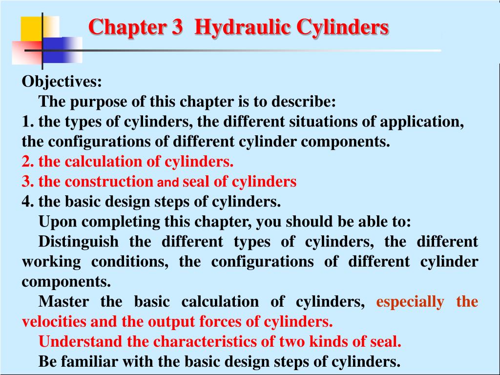 PPT - Chapter 3 Hydraulic Cylinders PowerPoint Presentation, free ...