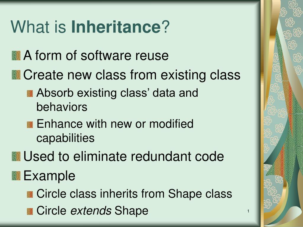 PPT - What is Inheritance ? PowerPoint Presentation, free download - ID ...
