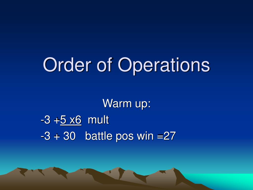 PPT - Mastering Order of Operations: A Comprehensive Warm-Up Guide ...