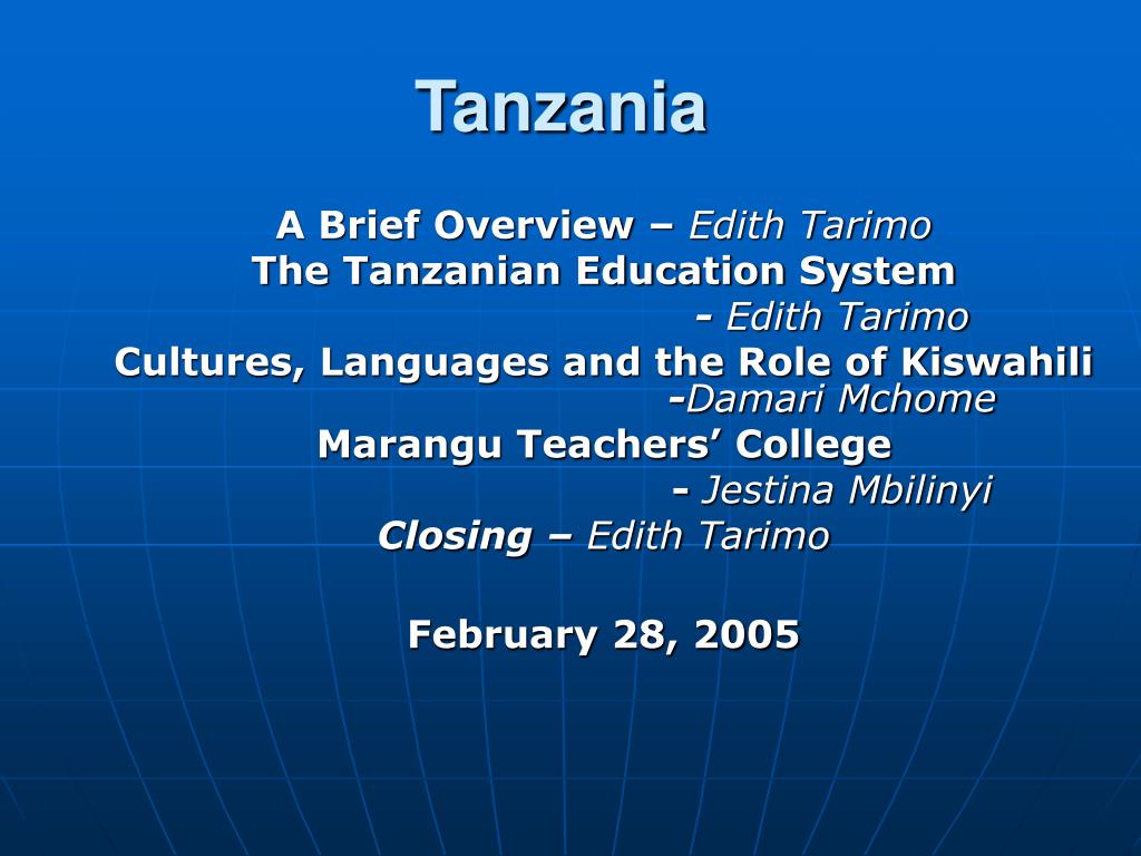 PPT - Tanzania PowerPoint Presentation, free download - ID:4421909