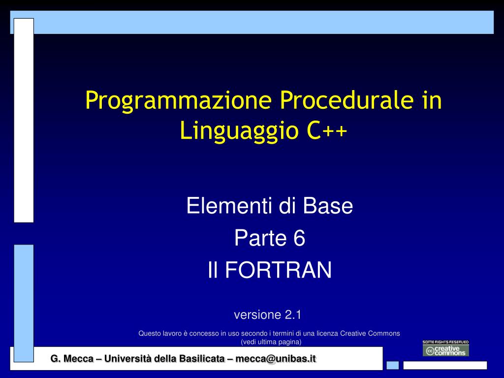 PPT - Programmazione Procedurale in Linguaggio C++ PowerPoint Presentation - ID:4422719