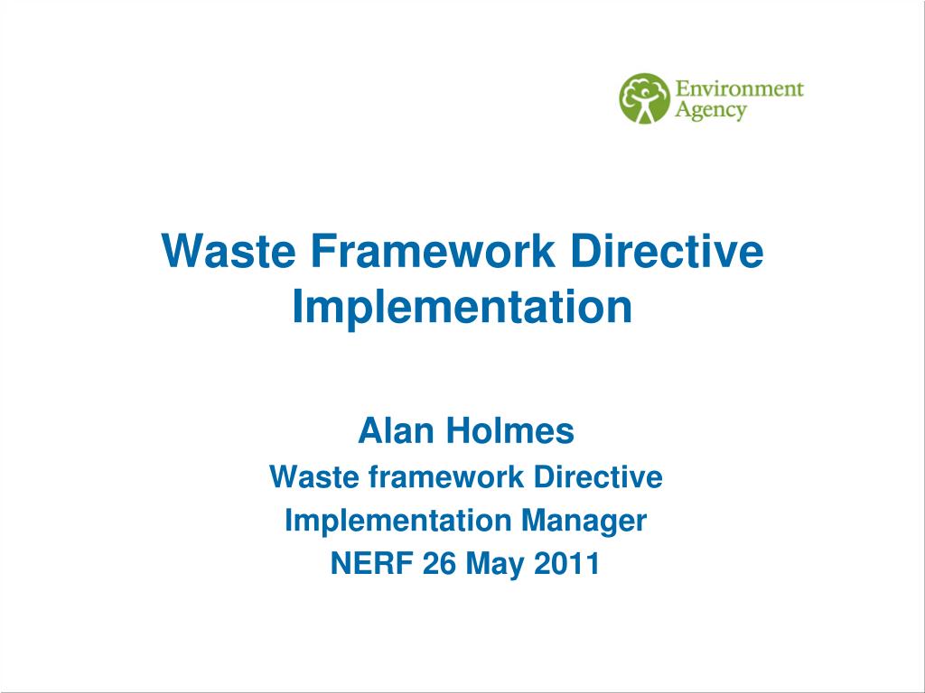 PPT - Waste Framework Directive Implementation PowerPoint Presentation ...