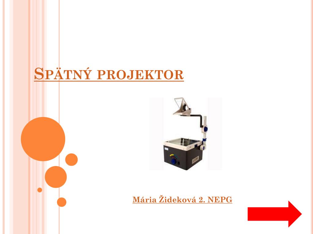 PPT - Spätný projektor PowerPoint Presentation, free download - ID:4423402