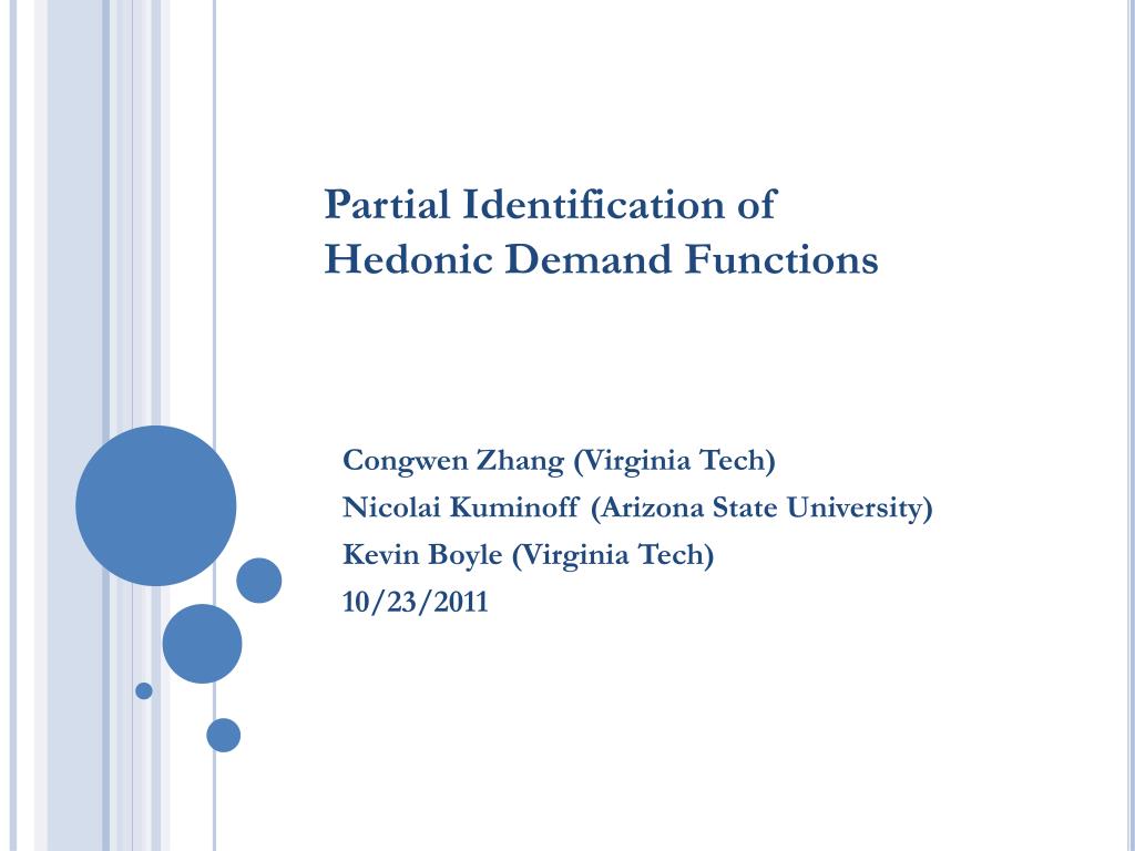 PPT - Partial Identification of Hedonic Demand Functions PowerPoint ...