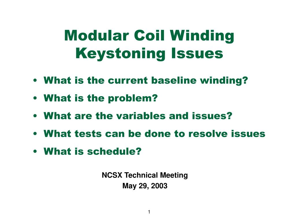 PPT - Modular Coil Winding Keystoning Issues PowerPoint Presentation ...