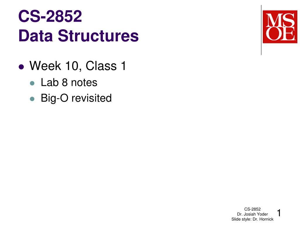 PPT - CS-2852 Data Structures PowerPoint Presentation, free download ...