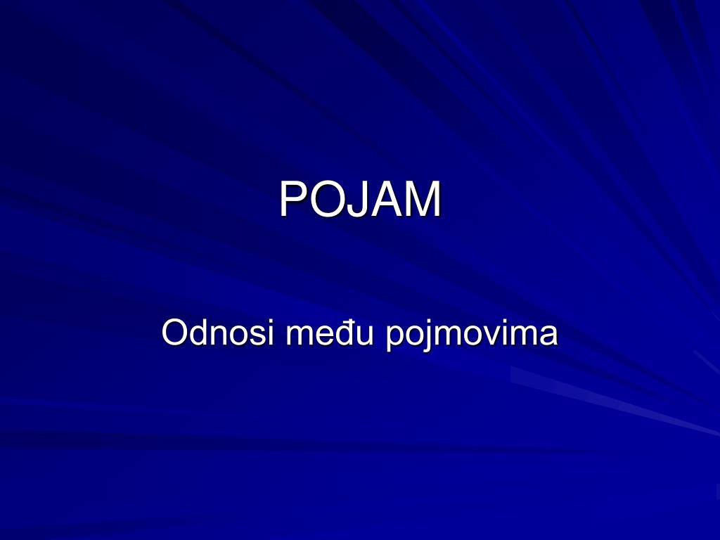 PPT - POJAM PowerPoint Presentation, free download - ID:4434316