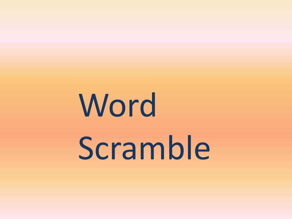 PPT - Word Scramble PowerPoint Presentation, free download - ID:4435321