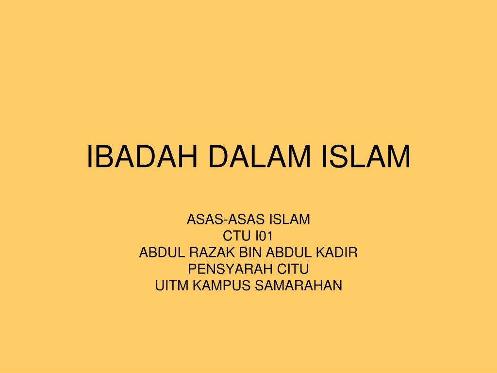 PPT - IBADAH DALAM ISLAM PowerPoint Presentation, free download - ID ...