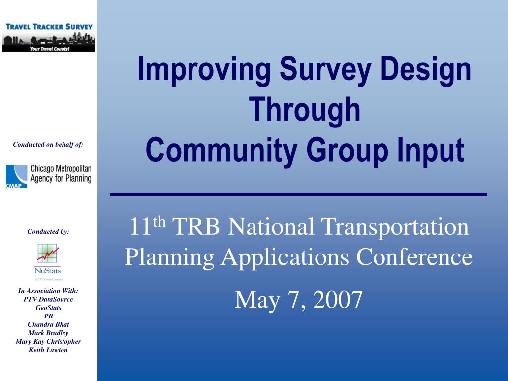 PPT - Improving Survey Design Through Community Group Input PowerPoint ...