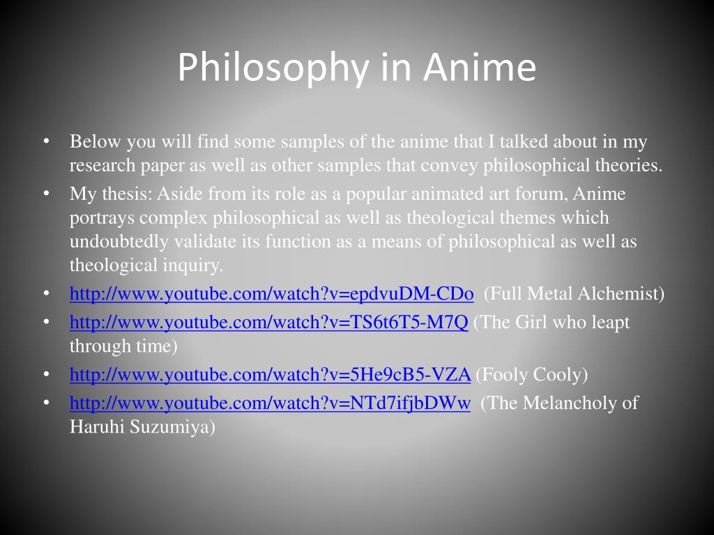 PPT - Philosophy in Anime PowerPoint Presentation, free download - ID ...
