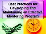 PPT - Tips For Building an Effective Mentoring Program PowerPoint ...