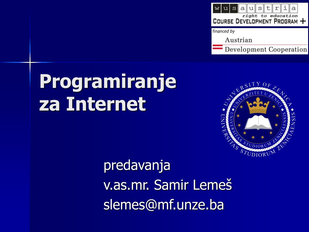 PPT - Programiranje za Internet PowerPoint Presentation, free download ...