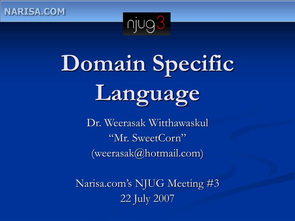 PPT - Domain Specific Language PowerPoint Presentation, free download ...