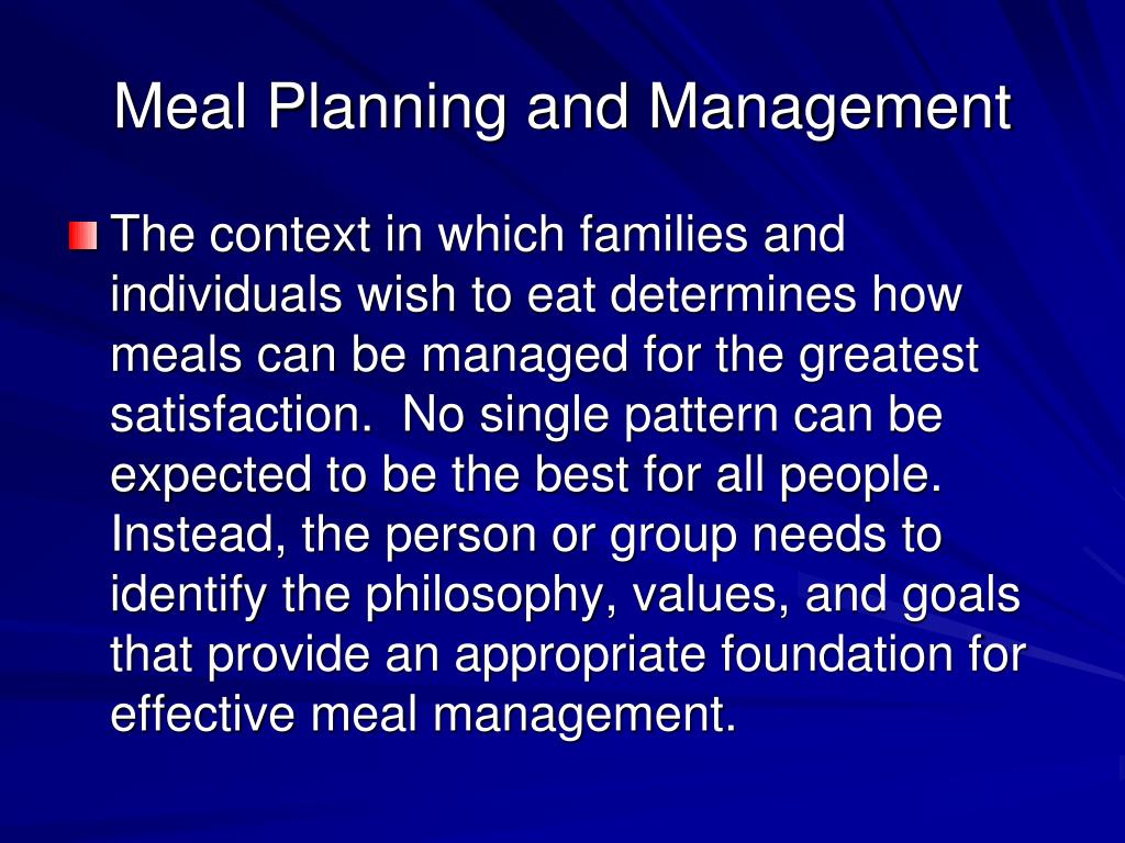 PPT - Meal Planning and Management PowerPoint Presentation, free ...