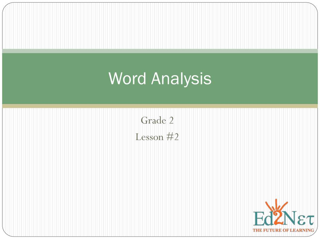 PPT - Word Analysis PowerPoint Presentation, free download - ID:4444480