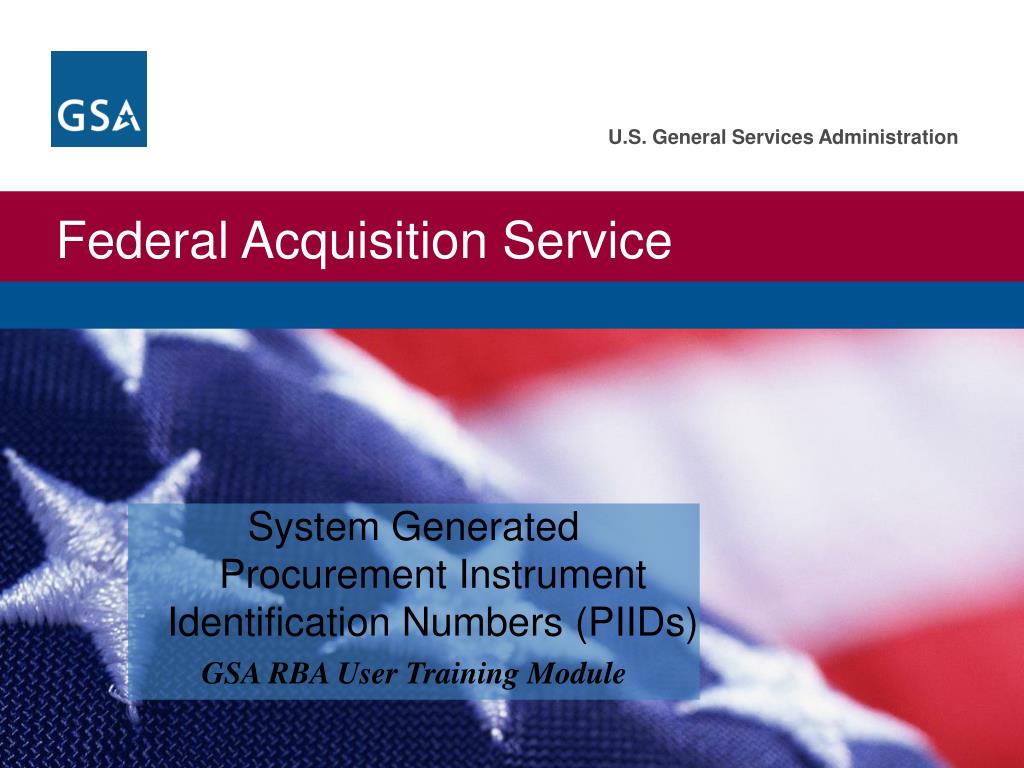 PPT - System Generated Procurement Instrument Identification Numbers ...