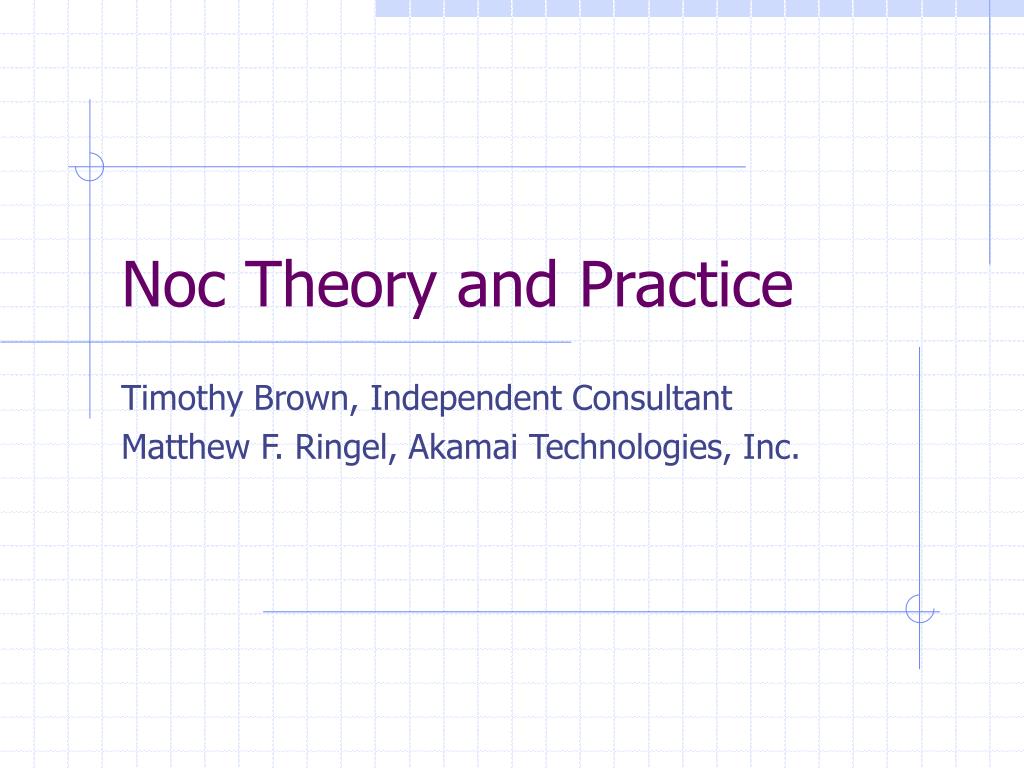 PPT - Noc Theory and Practice PowerPoint Presentation, free download ...