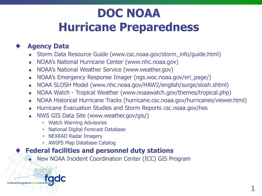PPT - DOC NOAA Hurricane Preparedness PowerPoint Presentation, free ...