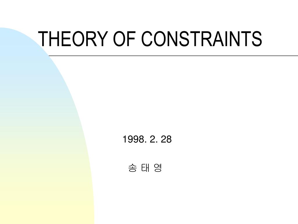 PPT - THEORY OF CONSTRAINTS PowerPoint Presentation, free download - ID ...
