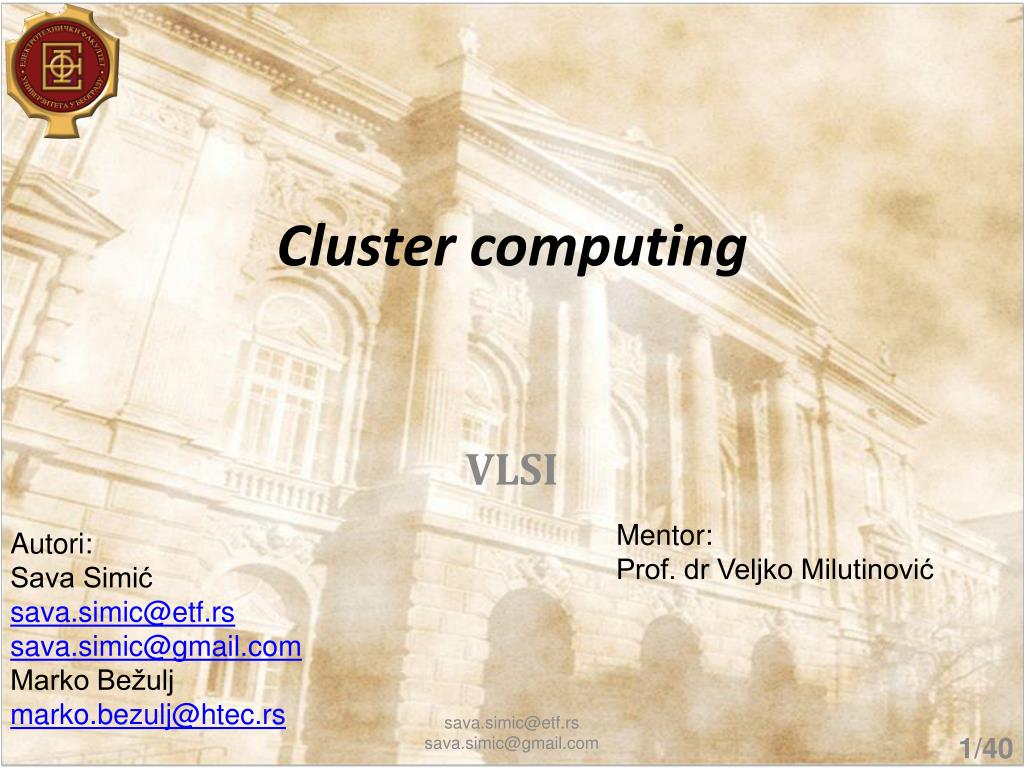 PPT - Cluster computing PowerPoint Presentation, free download - ID:4450481