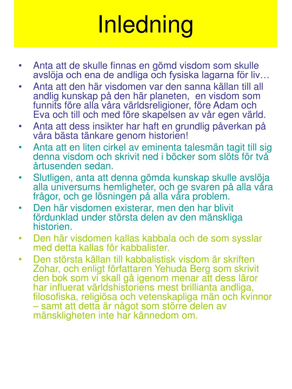 PPT - Inledning PowerPoint Presentation, free download - ID:4451786