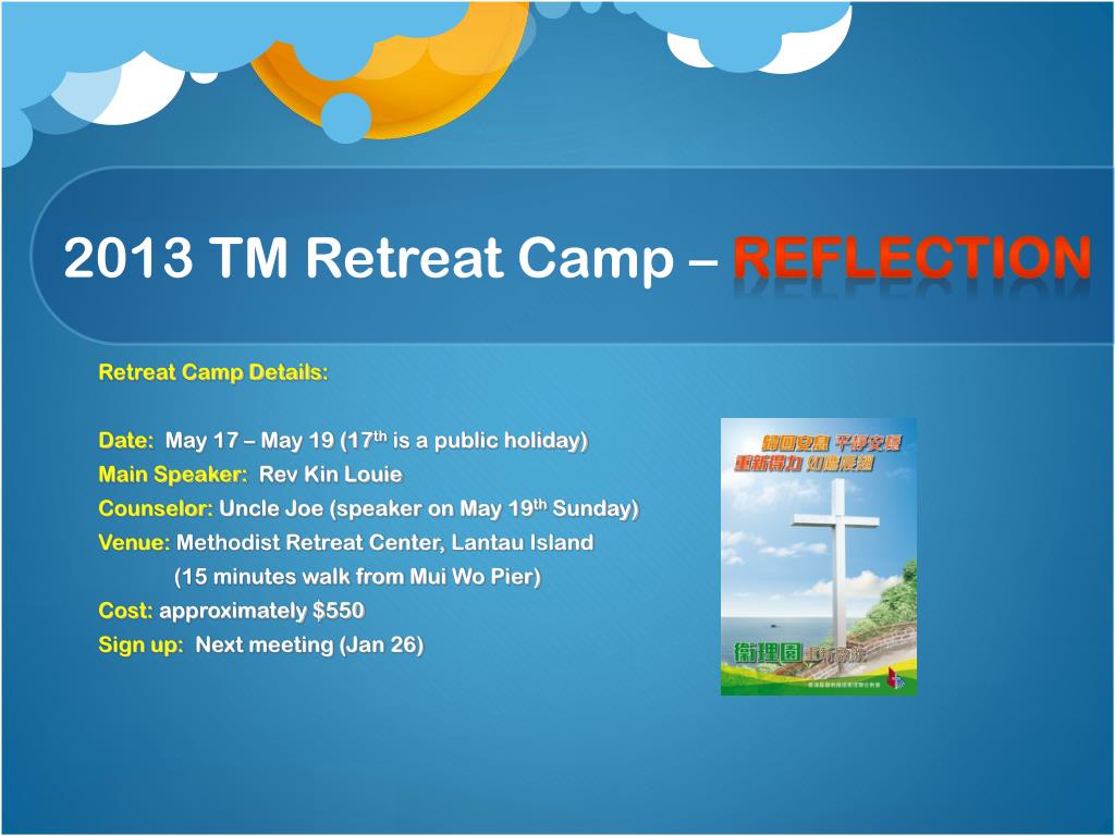 PPT - 2013 TM Retreat Camp – reflection PowerPoint Presentation, free download - ID:4456990
