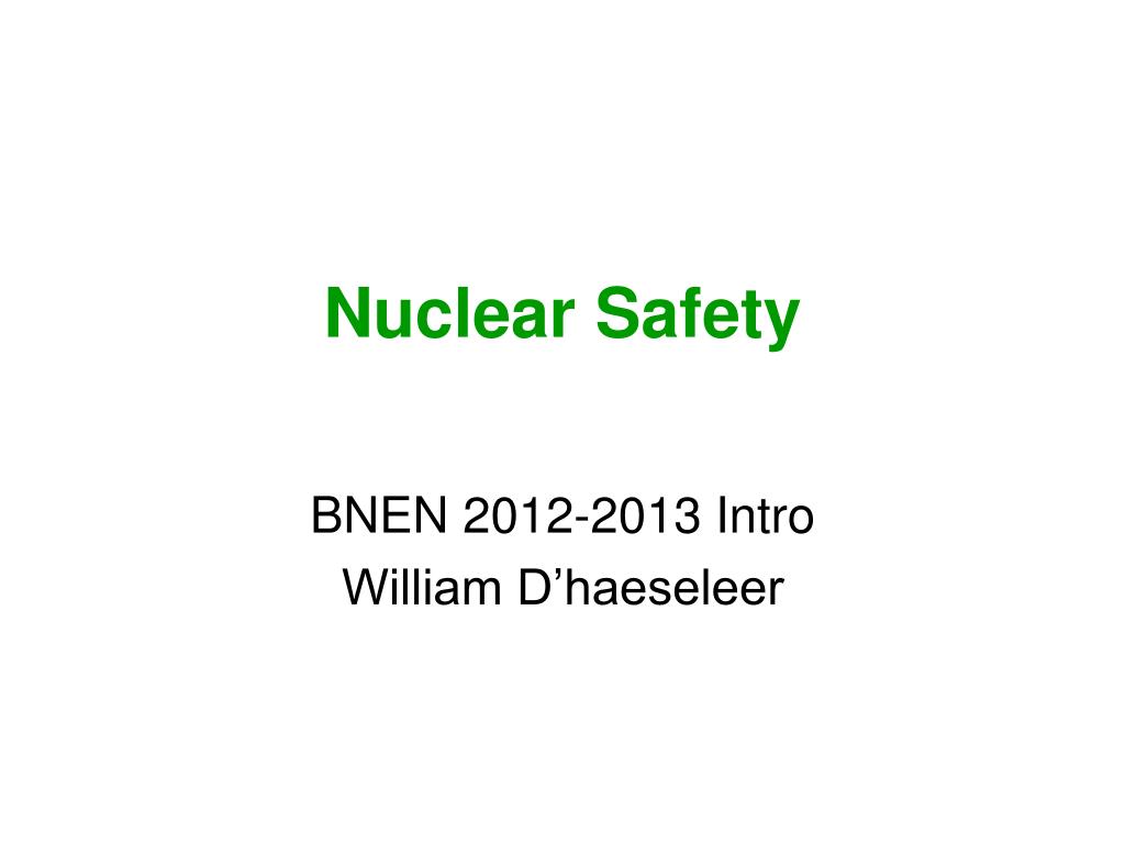 PPT - Nuclear Safety PowerPoint Presentation, free download - ID:4459346