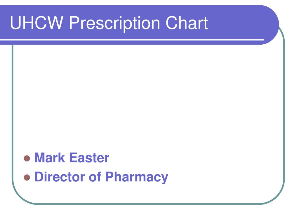 PPT - UHCW Prescription Chart PowerPoint Presentation, free download ...