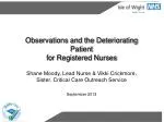 PPT - Early Recognition of the Deteriorating Patient PowerPoint ...