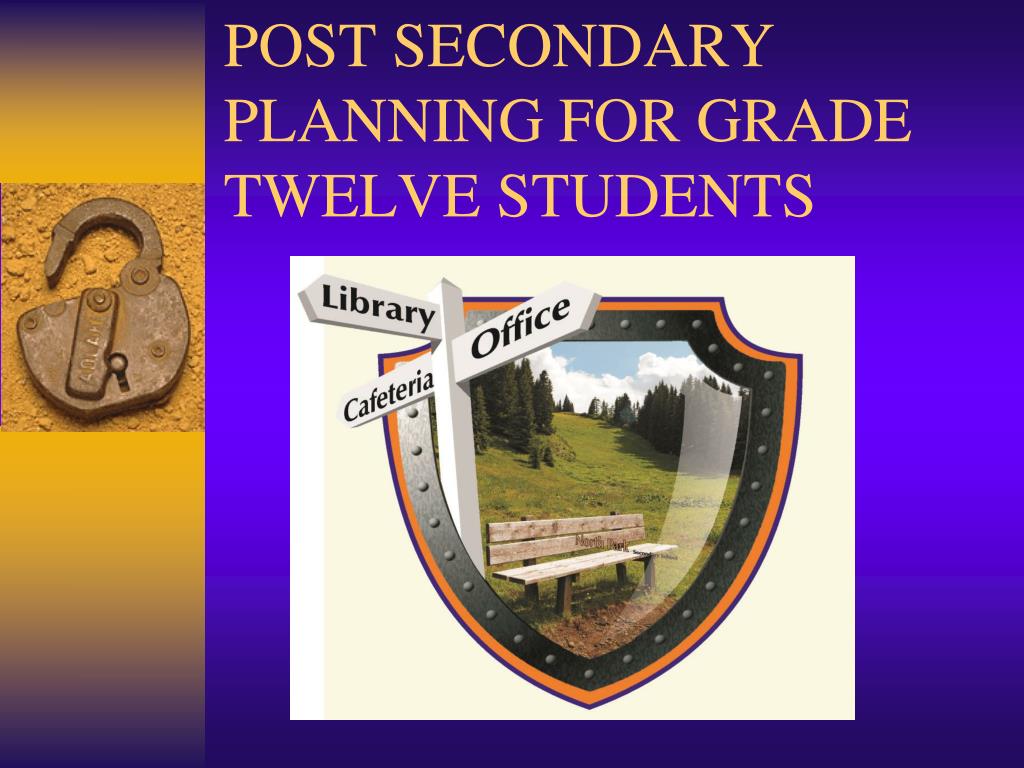 PPT - POST SECONDARY PLANNING FOR GRADE TWELVE STUDENTS PowerPoint ...