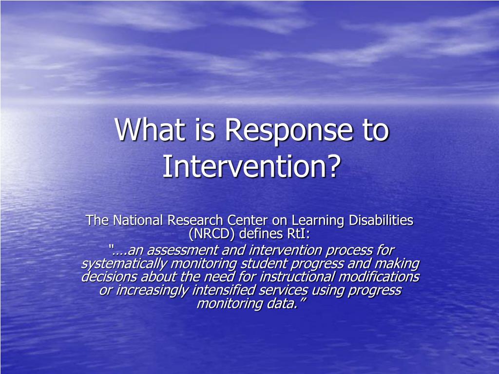 PPT - Understanding Response to Intervention (RtI): A Framework for ...