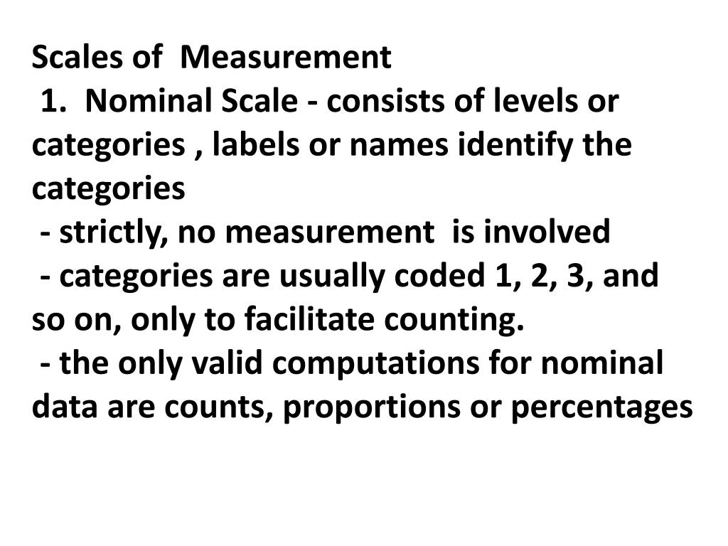 PPT - Scales of Measurement PowerPoint Presentation, free download - ID ...