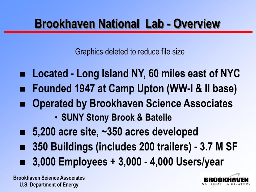 PPT - Brookhaven National Lab: Research & Facilities Overview ...