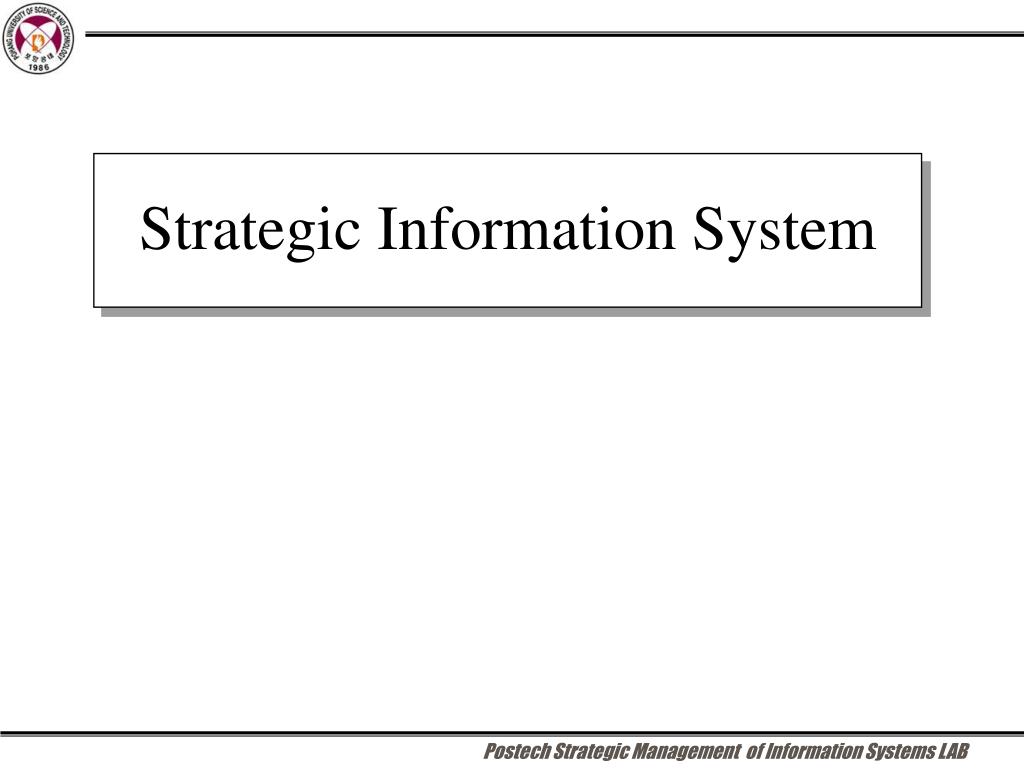 PPT - Strategic Information System PowerPoint Presentation, free ...