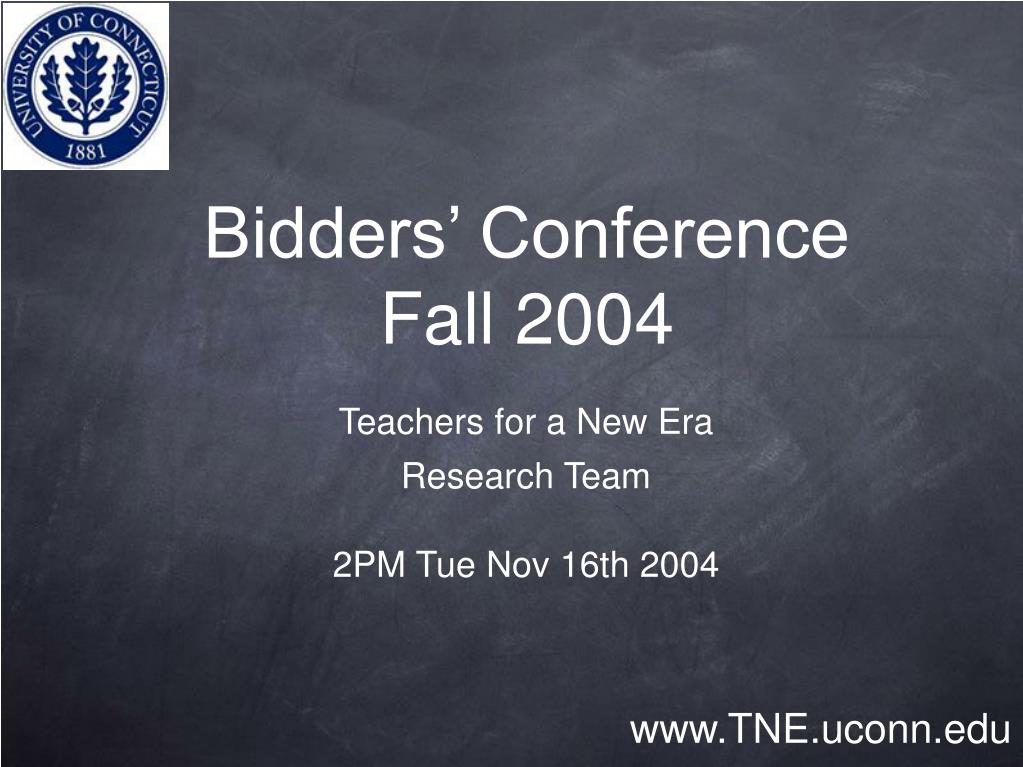 PPT - Bidders’ Conference Fall 2004 PowerPoint Presentation, free ...