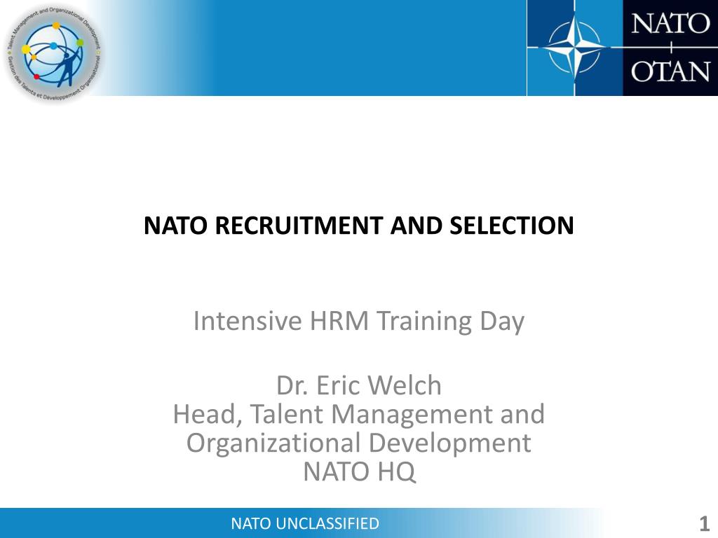 PPT - NATO RECRUITMENT AND SELECTION PowerPoint Presentation, free ...