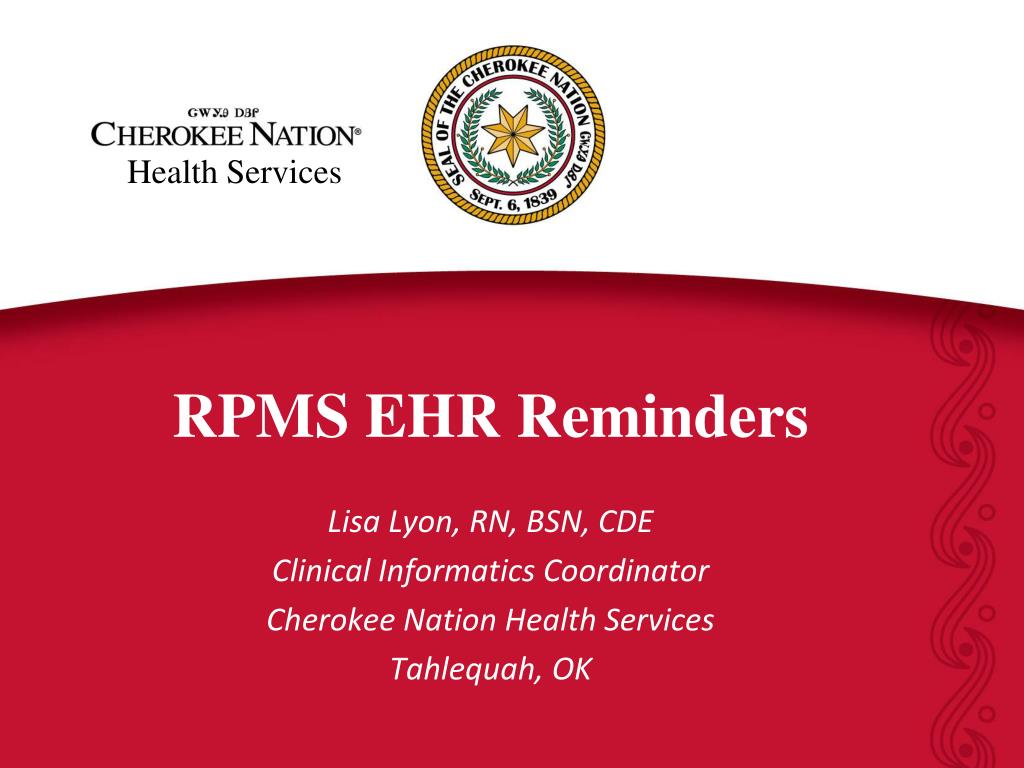 PPT - RPMS EHR Reminders PowerPoint Presentation, free download - ID ...