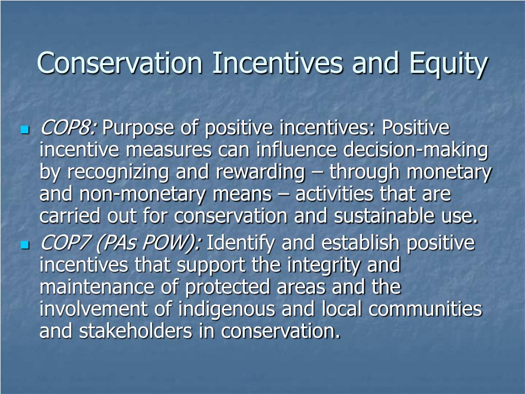 PPT - Conservation Incentives and Equity PowerPoint Presentation, free ...