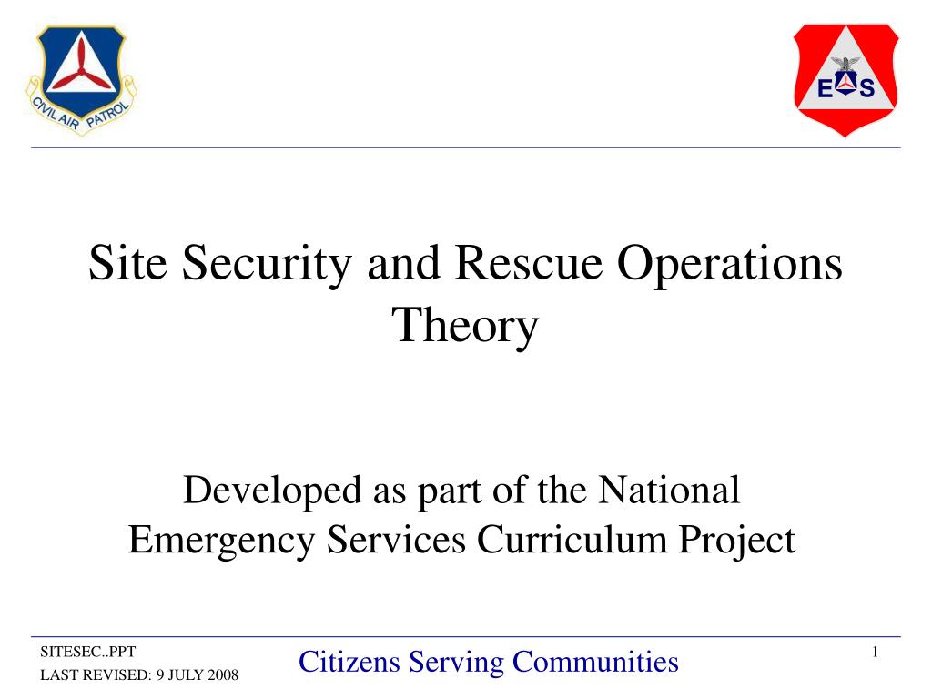 PPT - Site Security and Rescue Operations Theory PowerPoint ...