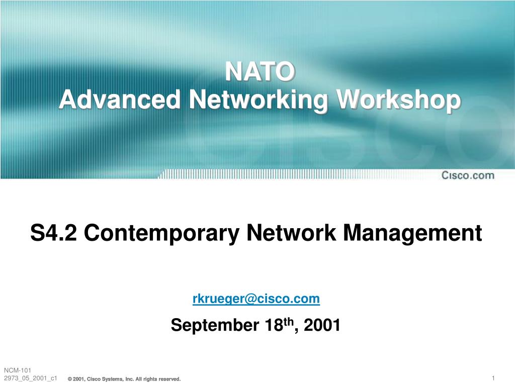 PPT - NATO Advanced Networking Workshop PowerPoint Presentation, free ...