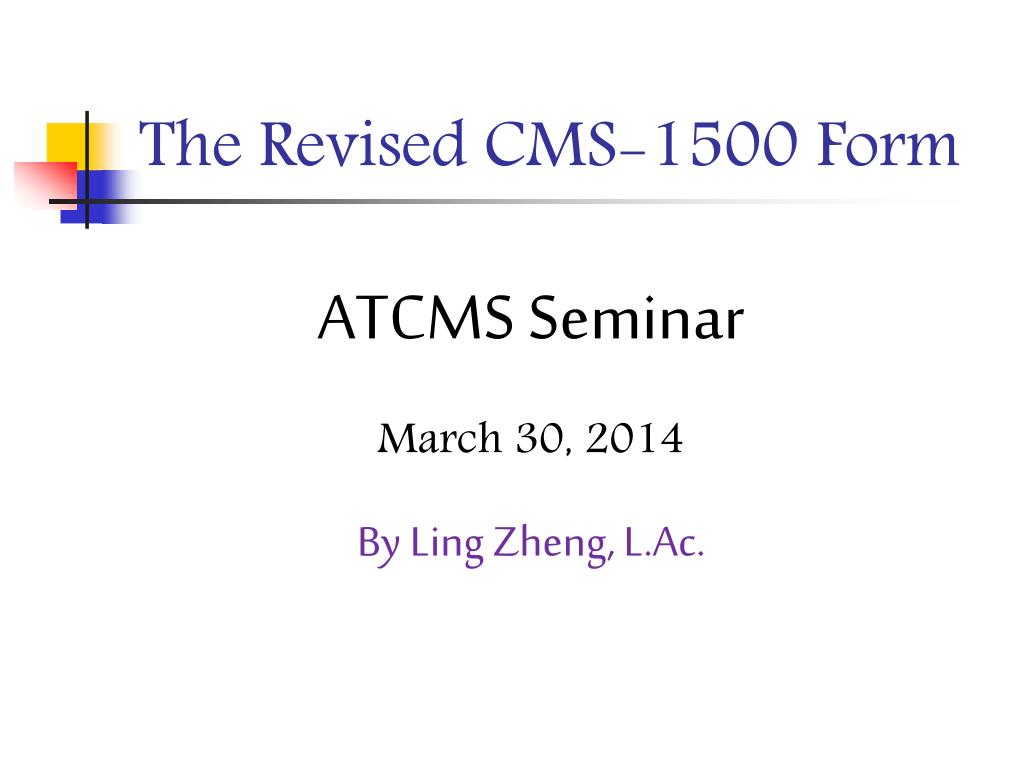 PPT - The Revised CMS-1500 Form PowerPoint Presentation, free download ...