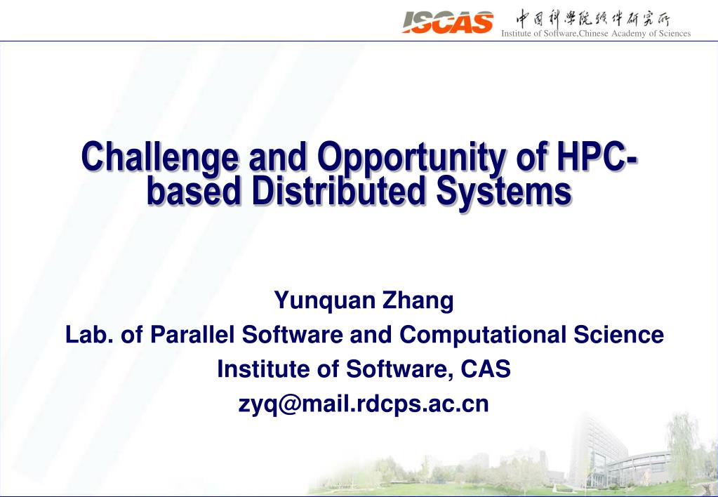 PPT - Challenge and Opportunity of HPC-based Distributed Systems ...