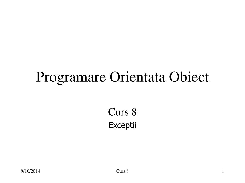 PPT - Programare Orientata Obiect PowerPoint Presentation, free download - ID:4471913