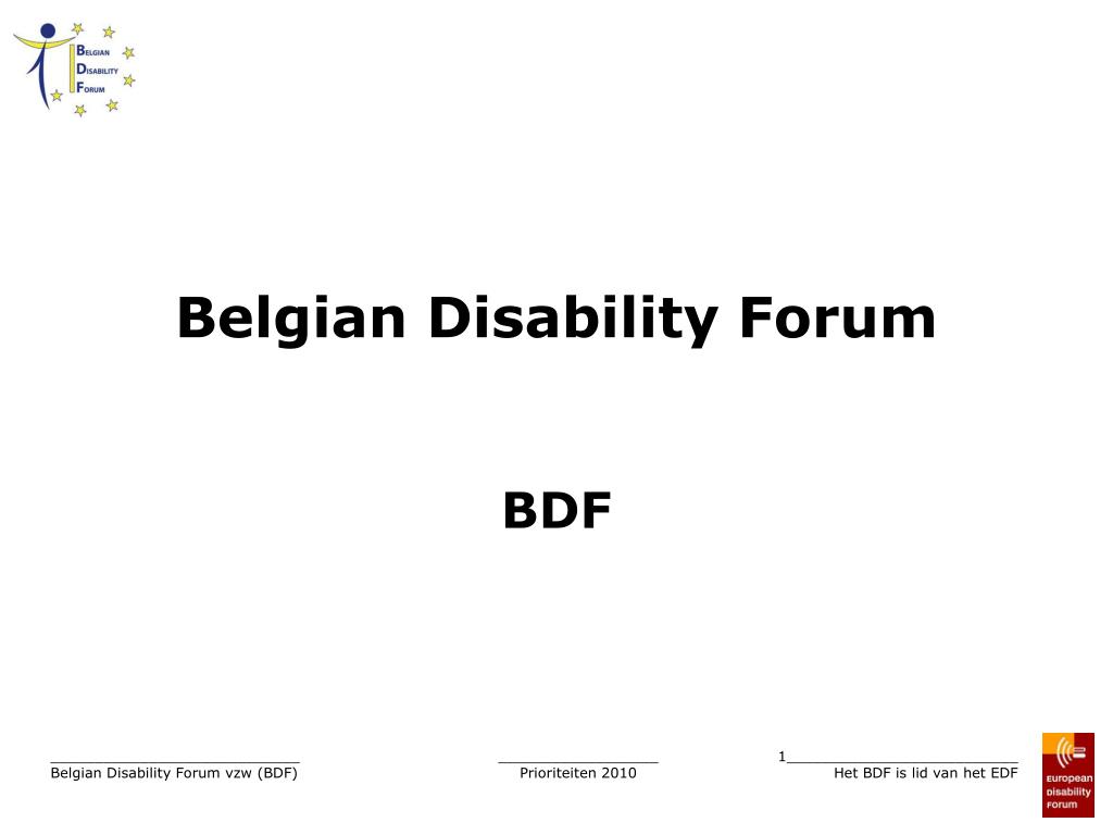PPT - Belgian Disability Forum PowerPoint Presentation, free download ...