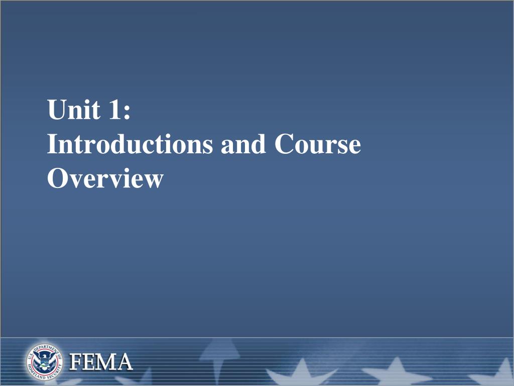 PPT - Unit 1: Introductions and Course Overview PowerPoint Presentation ...